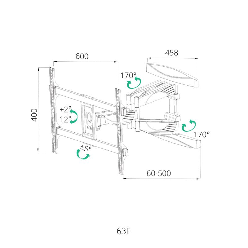 SIH-63FL PREMIUM 4 Way TV Mount – In-Ovate Malta