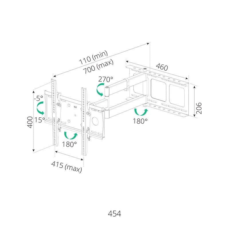 SIH-454 Premium 4 Way TV Mount – In-Ovate Malta